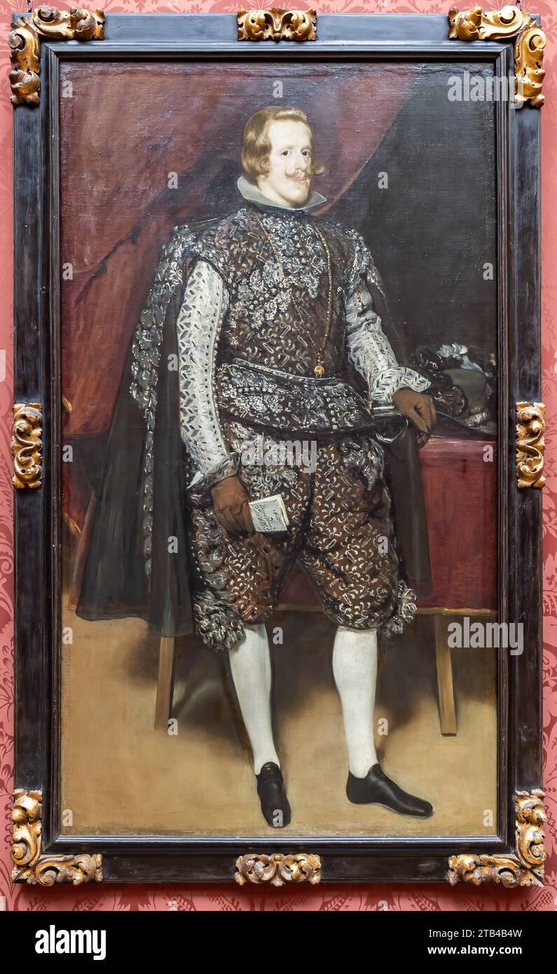 London, UK - May 19, 2023: Philip IV of Spain in Brown and Silver by ...