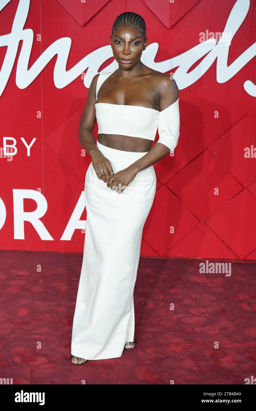 Michaela Coel attending the Fashion Awards 2023 presented by Pandora ...