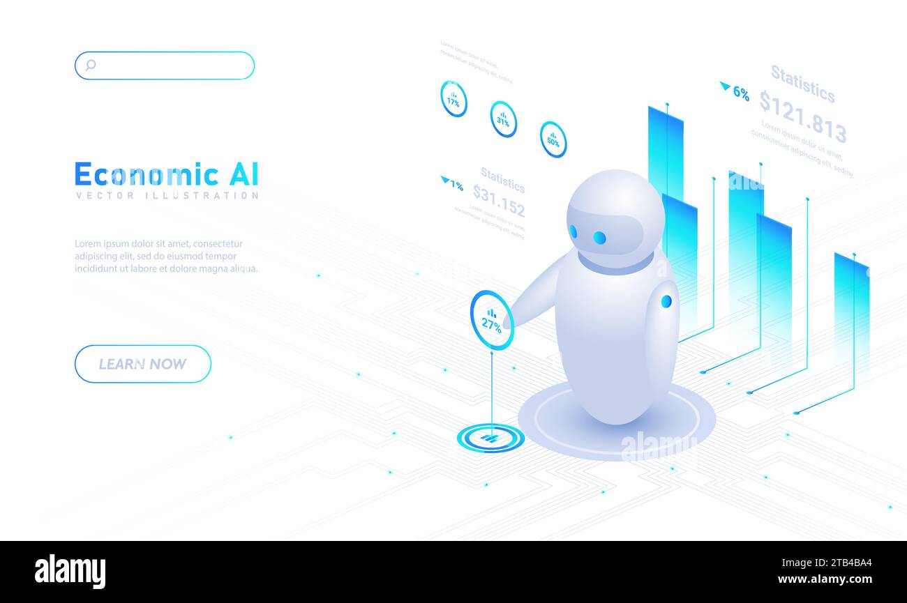 Economic Ai white poster vector Stock Vector Image & Art - Alamy