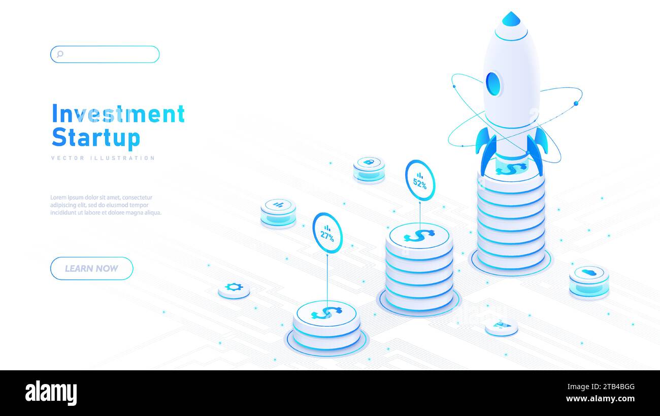 Investment startup white poster vector Stock Vector Image & Art - Alamy