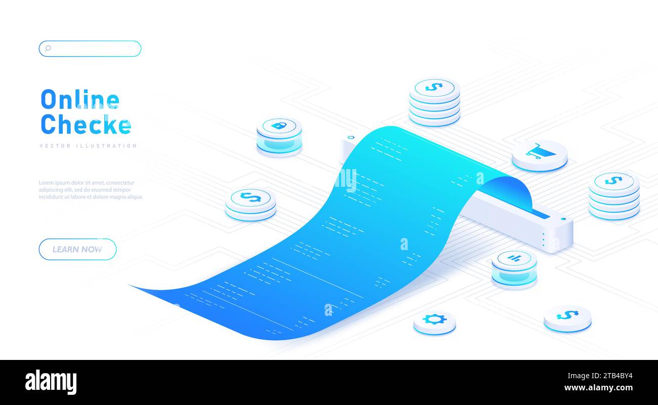 Online check white poster vector Stock Vector Image & Art - Alamy