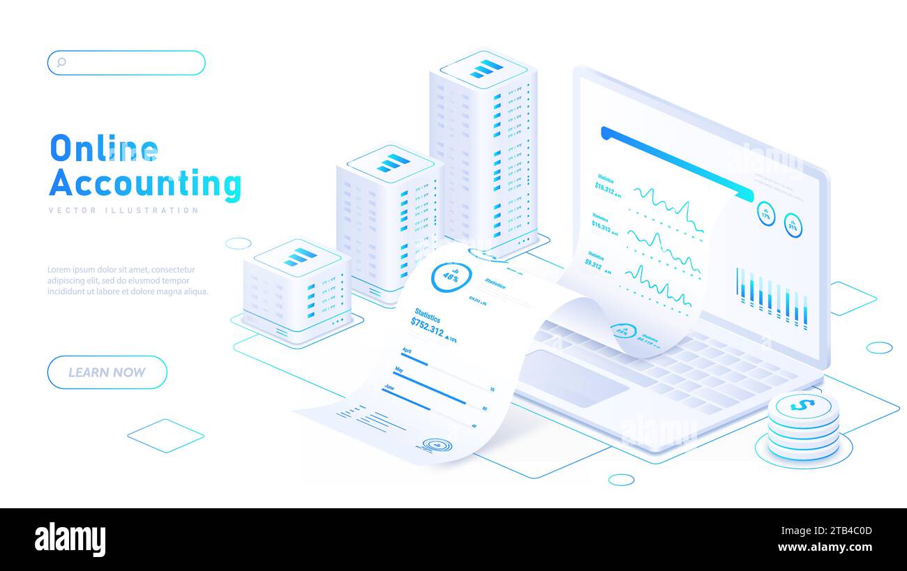 Online accounting white poster vector Stock Vector Image & Art - Alamy