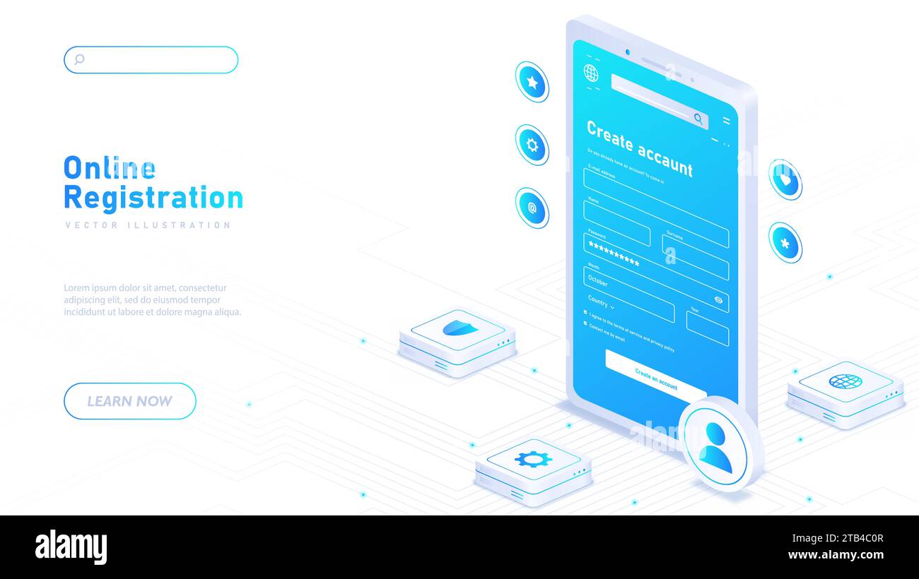 Professional registration Stock Vector Images - Alamy