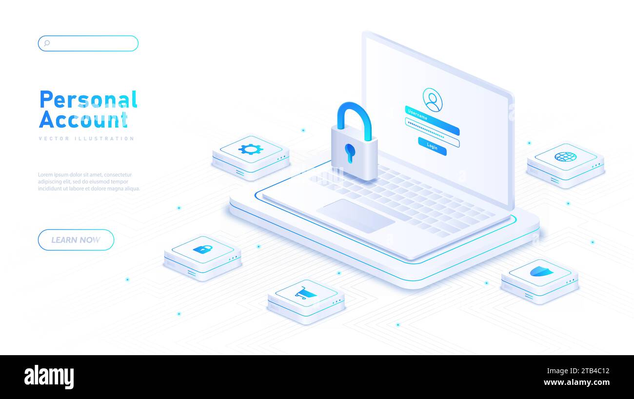 Personal data account Cut Out Stock Images & Pictures - Alamy