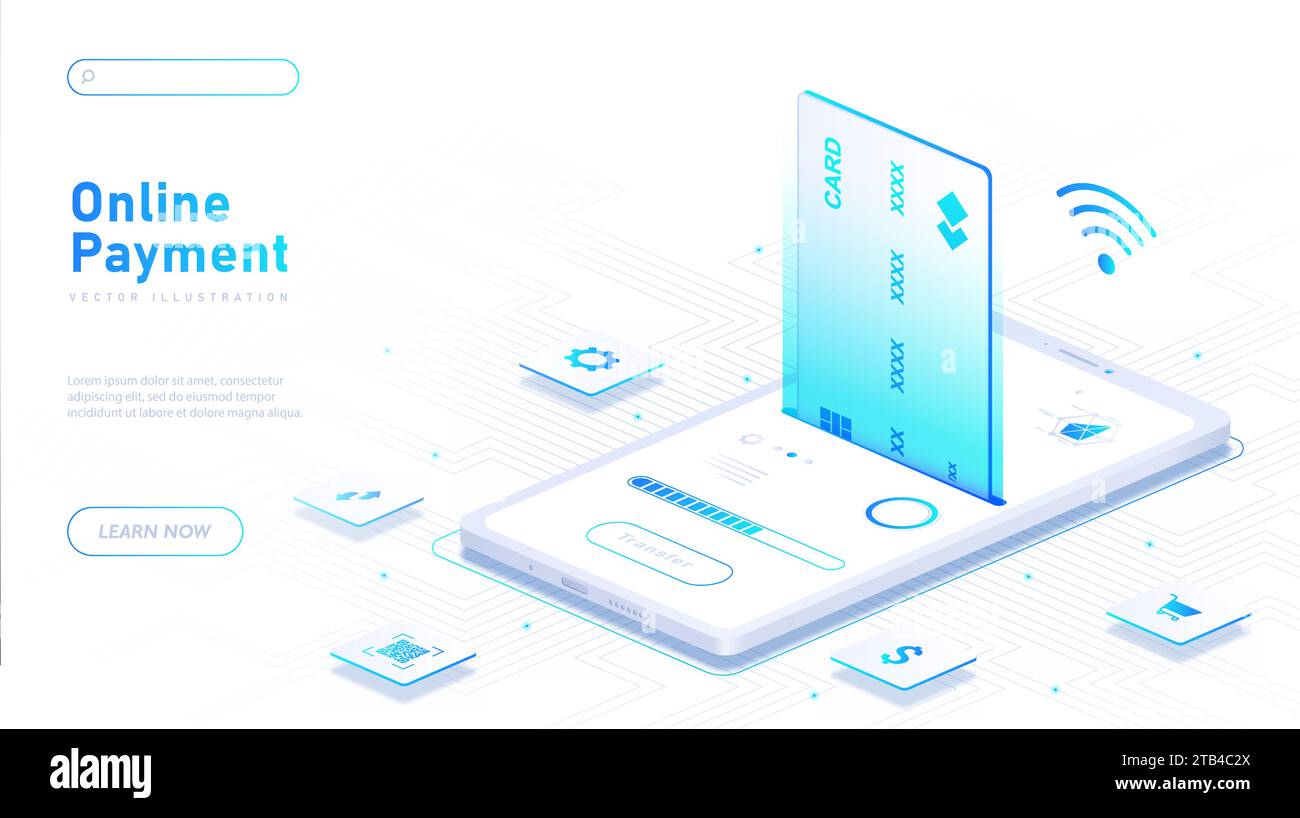 Online payment white poster vector Stock Vector Image & Art - Alamy