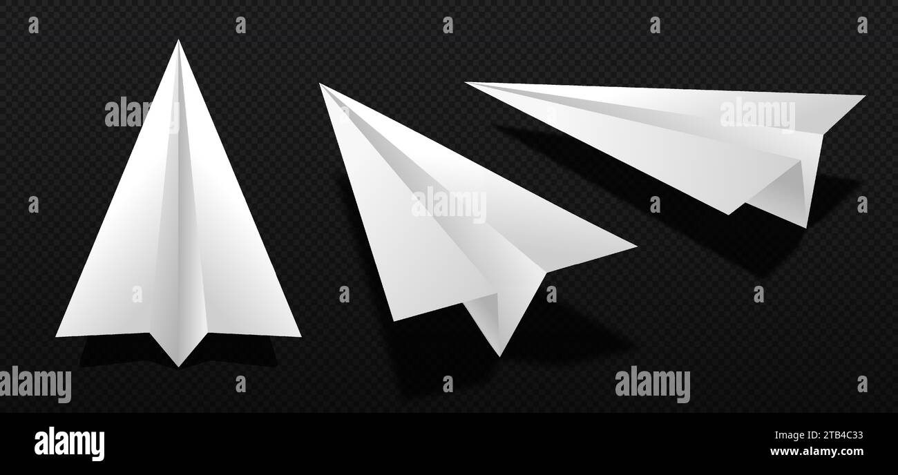 Paper plane vector set Stock Vector Image & Art - Alamy