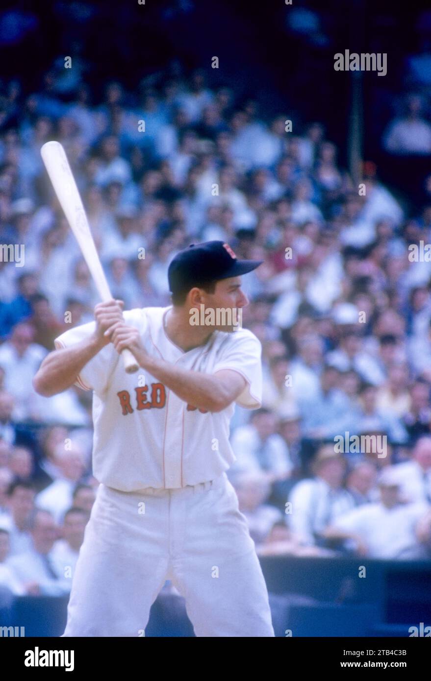 BOSTON, MA - JUNE 22: Jimmy Piersall #37 of the Boston Red Sox bats ...