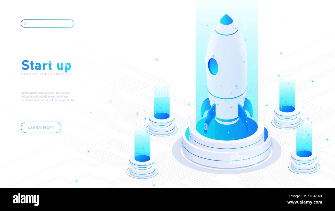 Start up project white poster vector Stock Vector Image & Art - Alamy