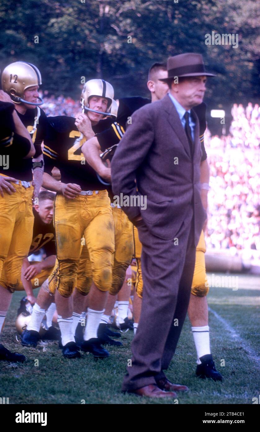 WEST POINT, NY - OCTOBER 4: Head coach Earl 'Red' Blaik, Pete Dawkins ...