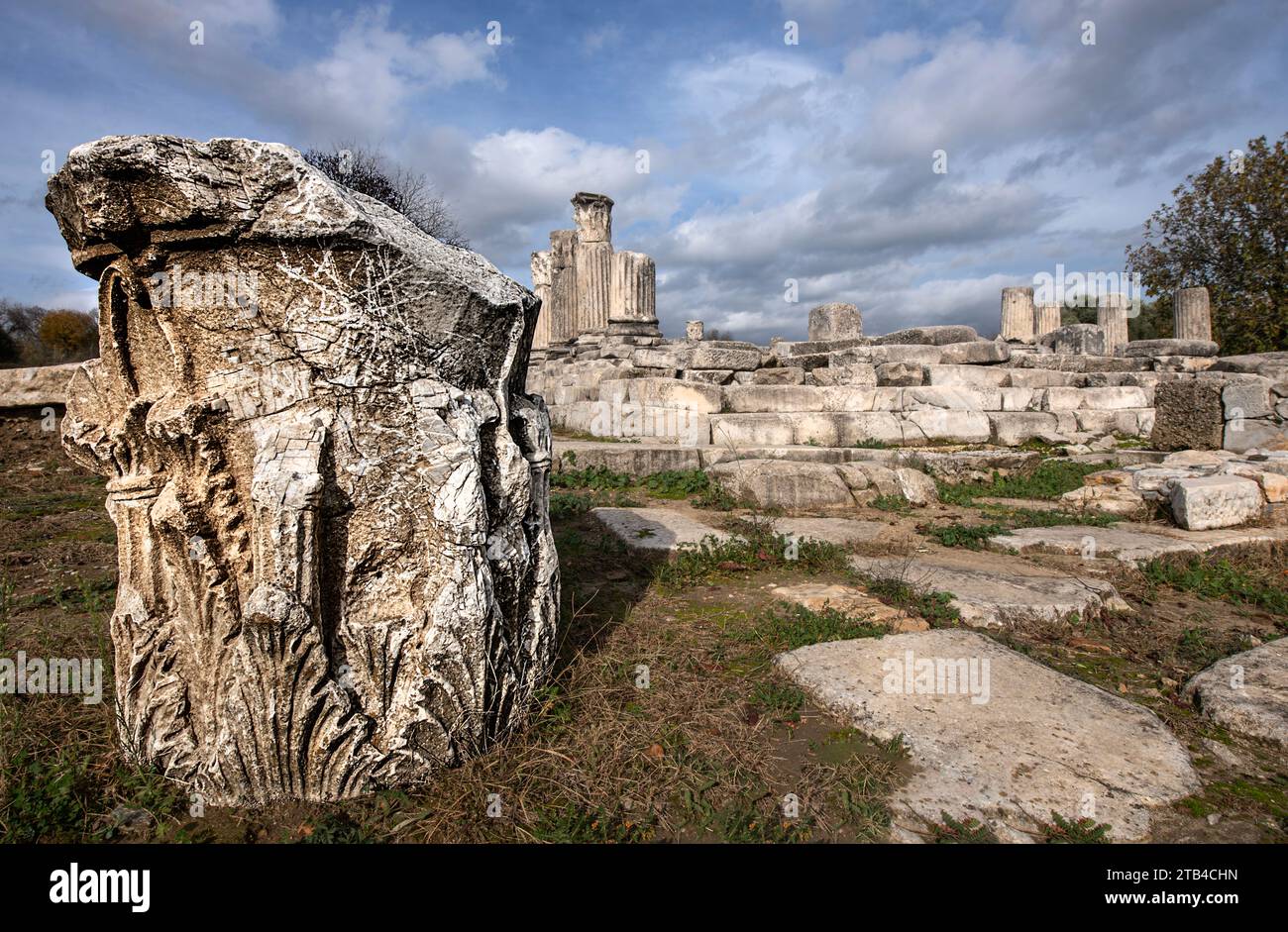 Temple ruins in the ancient sanctuary of Lagina Stock Photo - Alamy