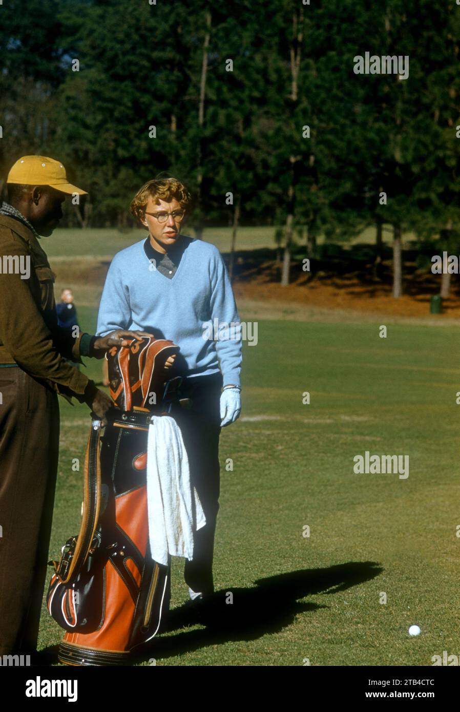 AUGUSTA, GA - MARCH 26: Mickey Wright of the United States chooses a ...