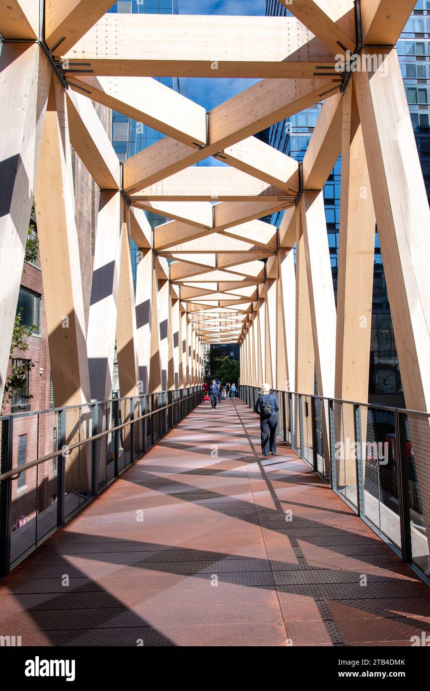 New York City, NY, USA-October 11, 2023: View over High Line - Moynihan ...