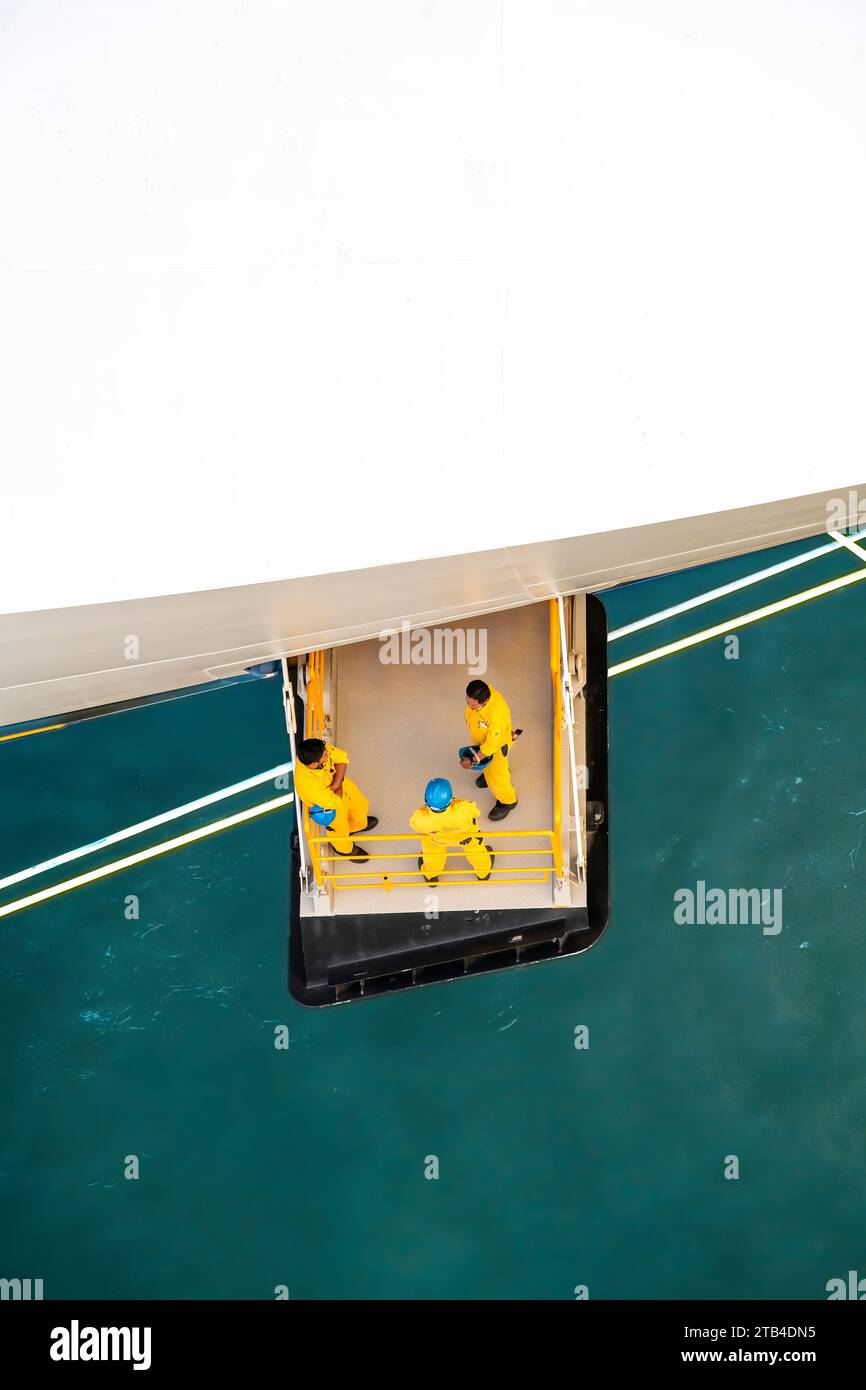 Rotterdam, the Netherlands-August 20, 2023; Bird’s eye view of hatch or ...