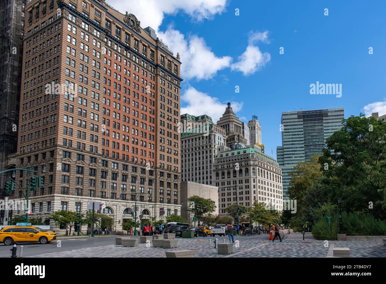 New York City, NY, USA-October 17, 2023; Seen from Battery Park over ...