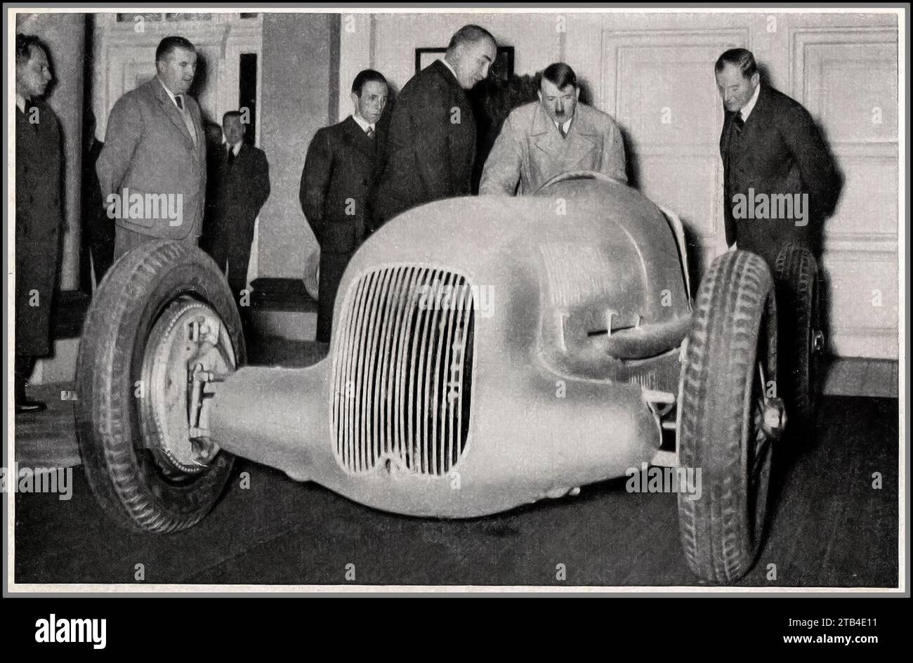 1930s Mercedes 'Silver Arrow' Motor Racing car, with Adolf Hitler being ...