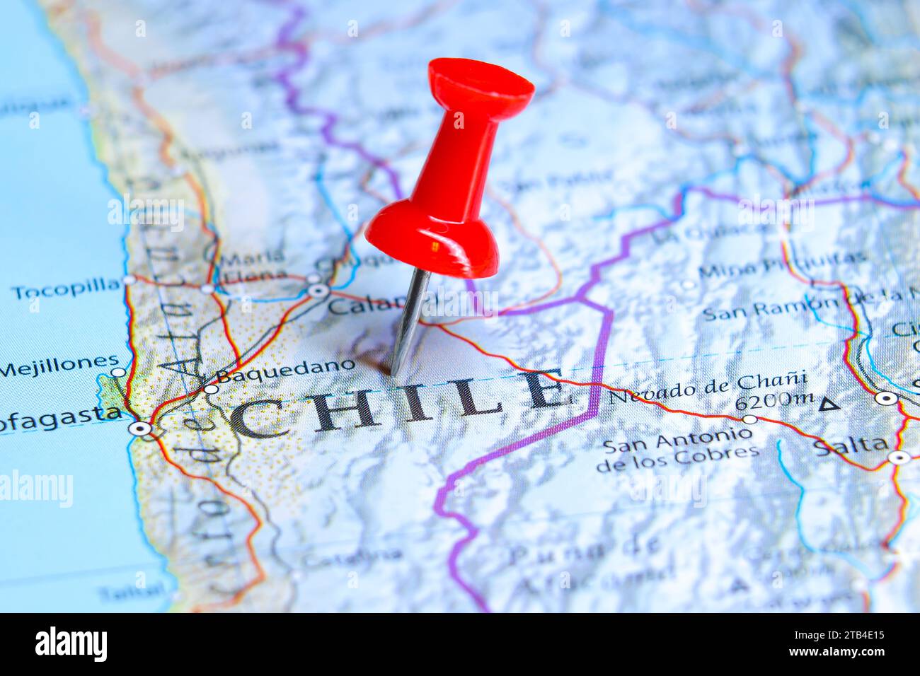 Chile map pin hi-res stock photography and images - Alamy