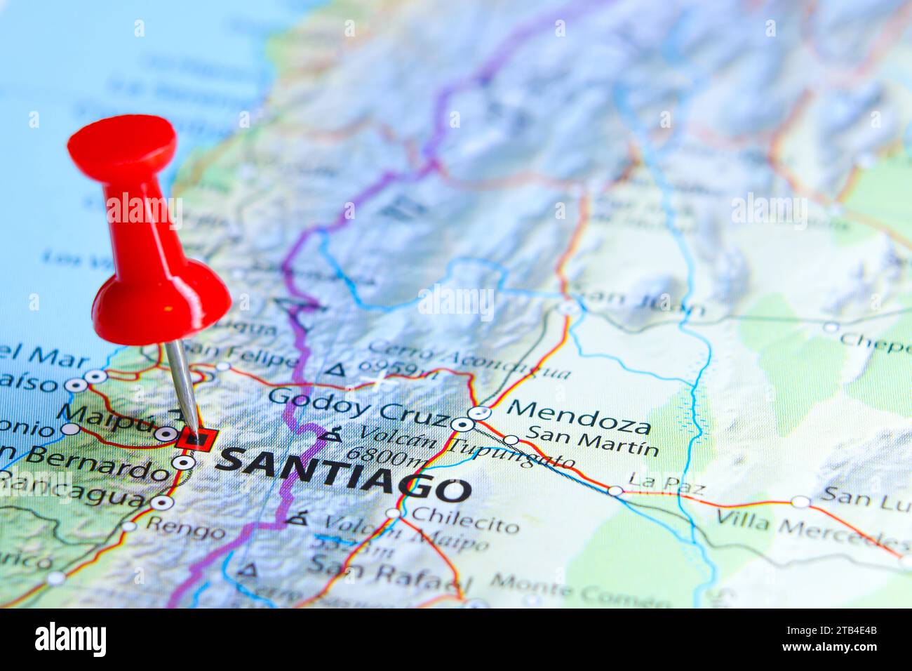 Santiago chile map geography hi-res stock photography and images - Alamy