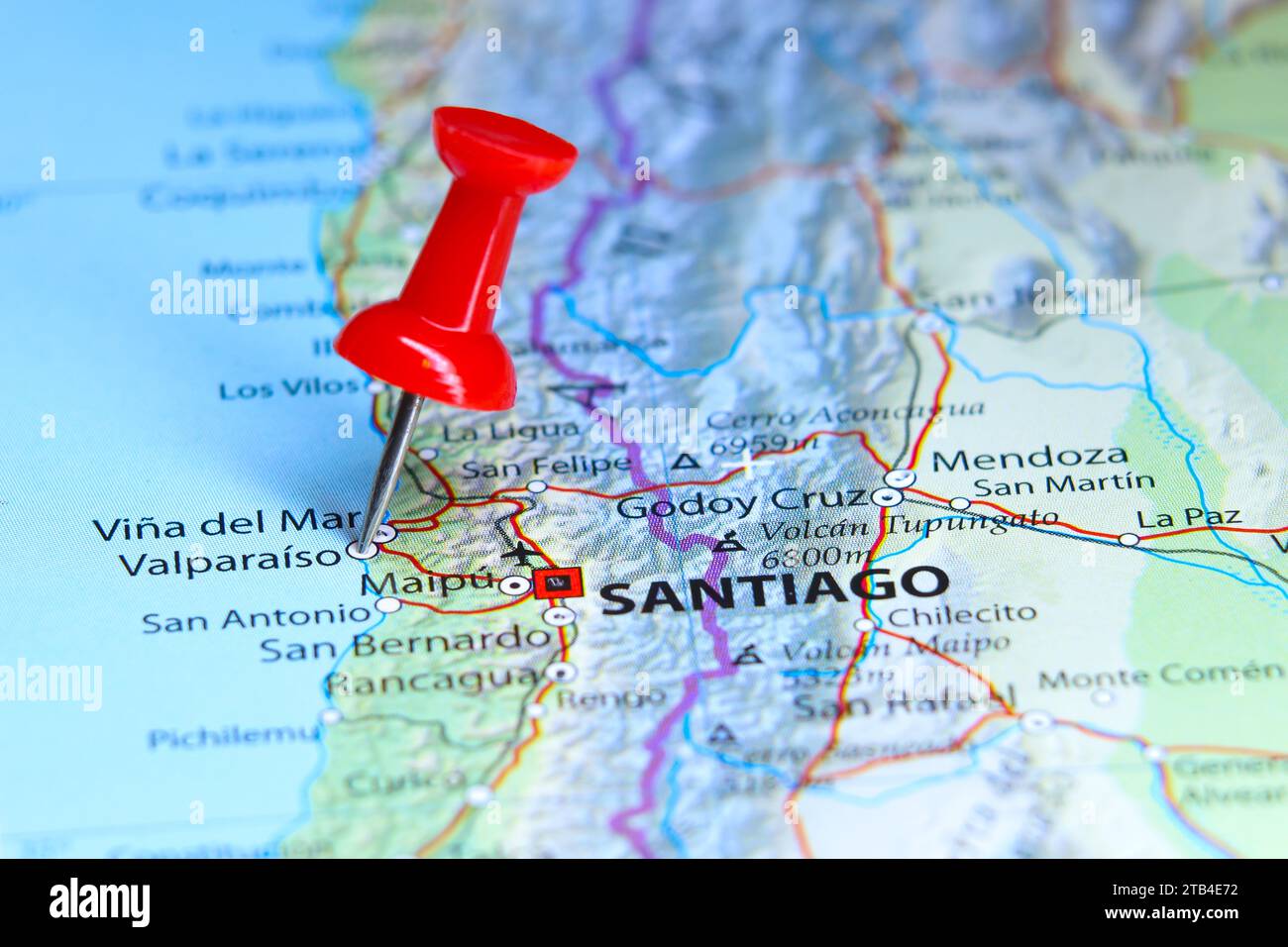 Valparaiso map hi-res stock photography and images - Alamy