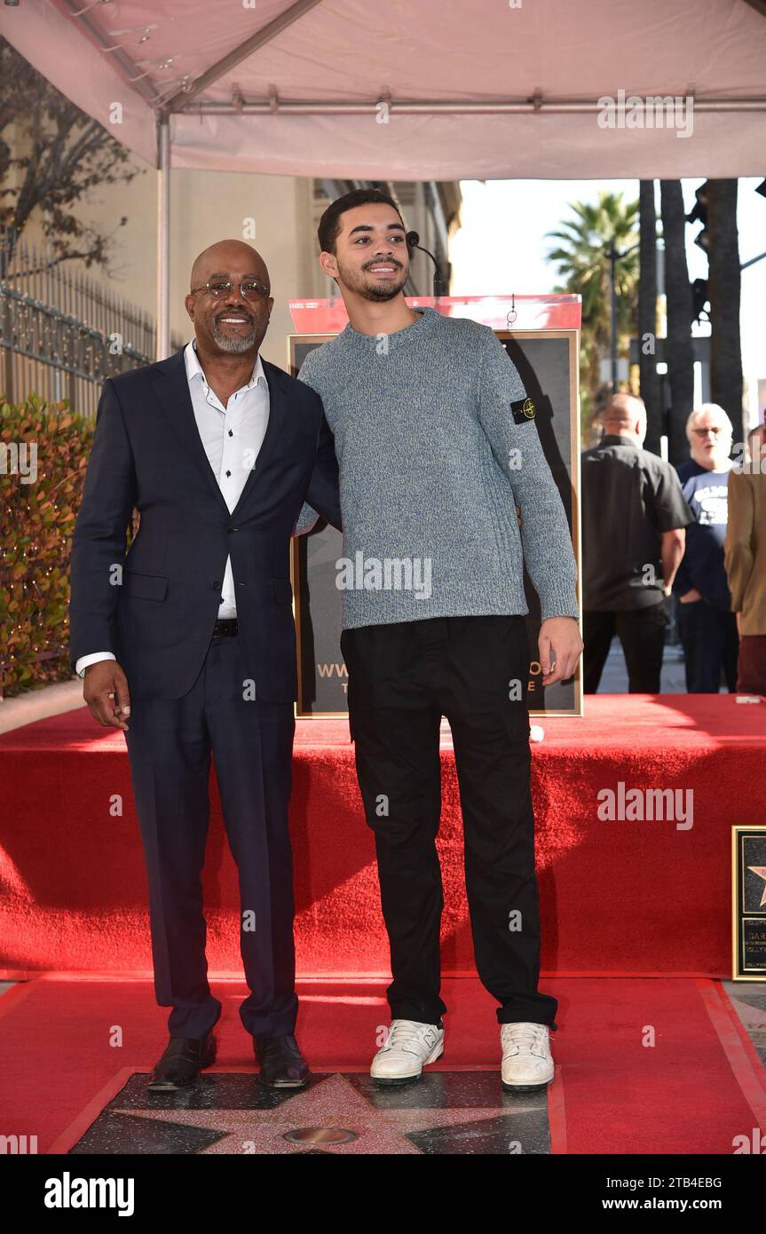 Darius Rucker, left, and Jack Rucker attend a ceremony honoring Darius ...