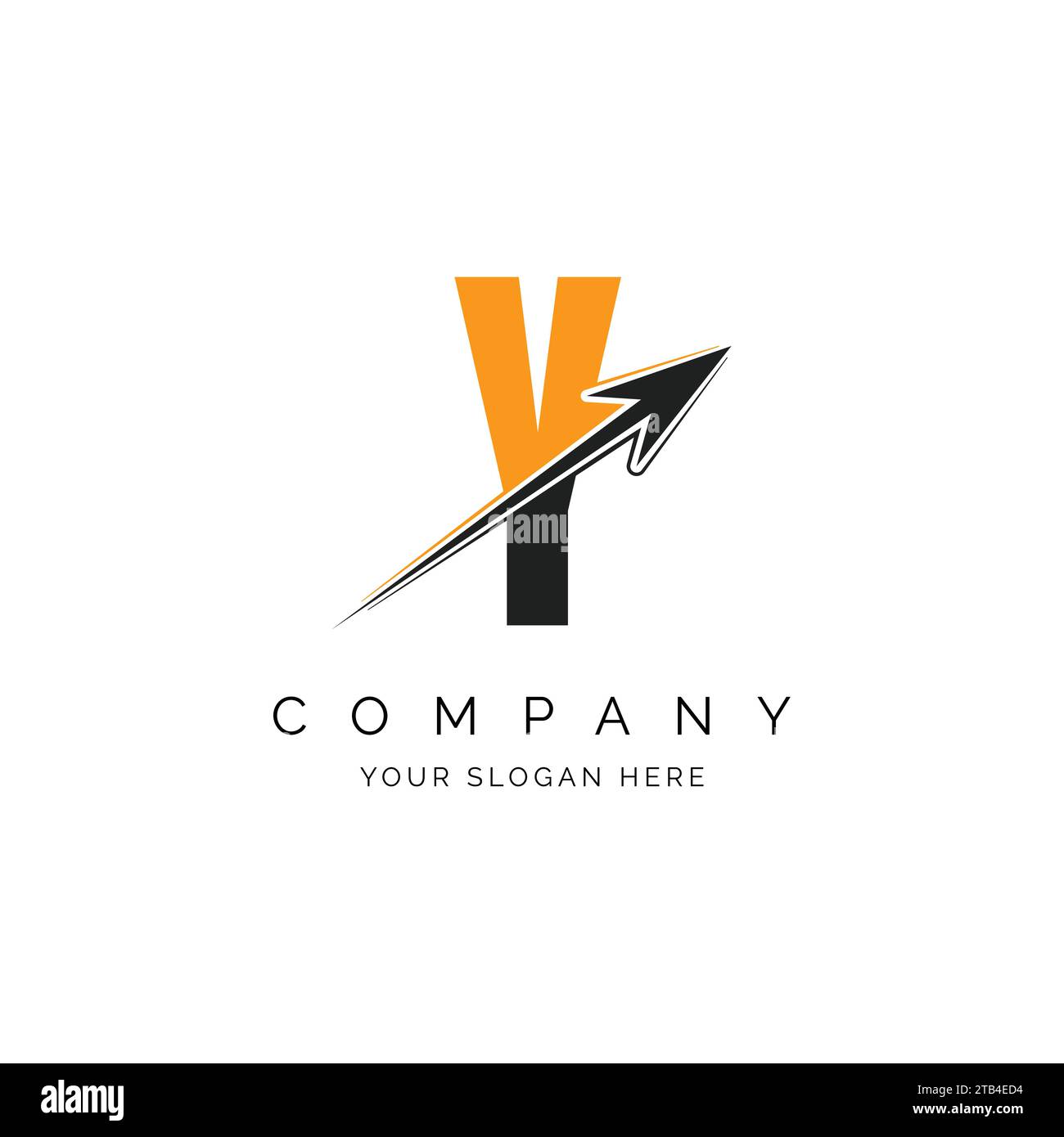 Y Letter with Arrow Logo Template Illustration. Y Alphabet Concept ...