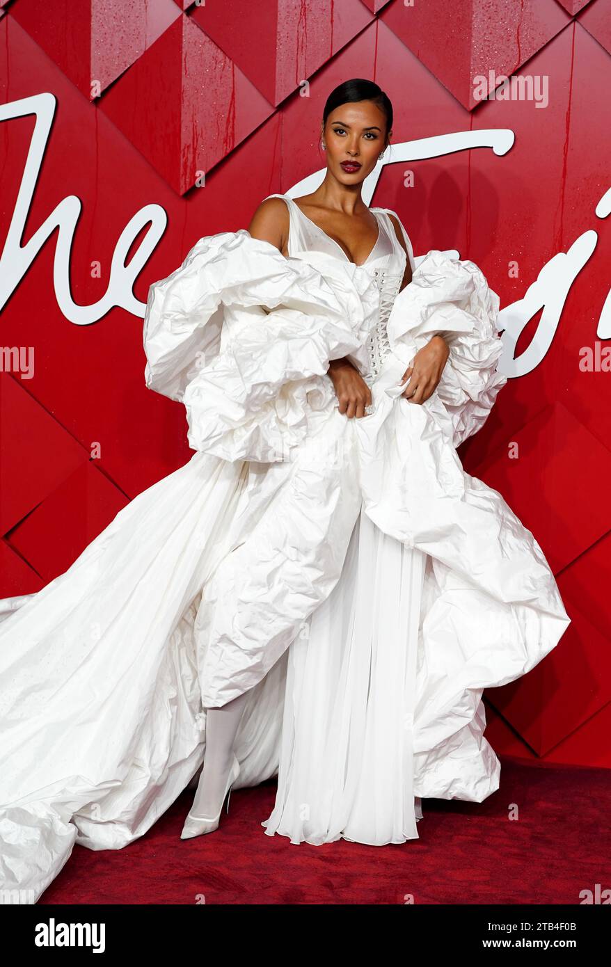 Maya Jama attending the Fashion Awards 2023 presented by Pandora held ...
