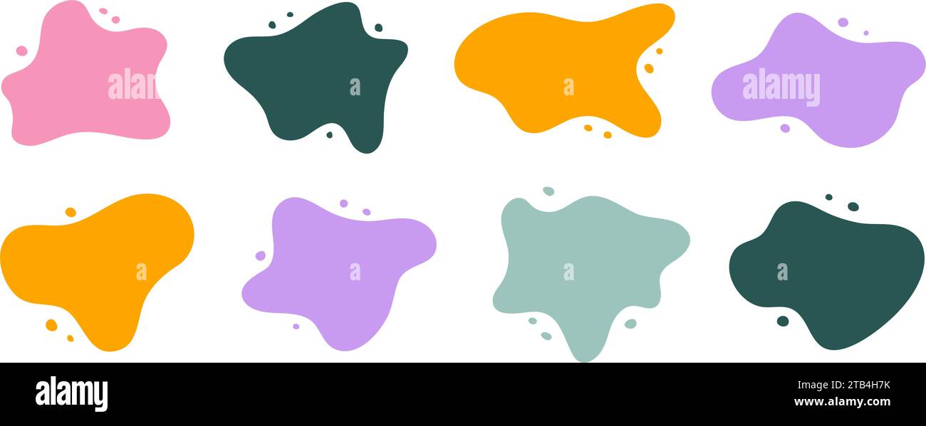 Abstract organic shapes collection. Irregular liquid forms set. Nice ...