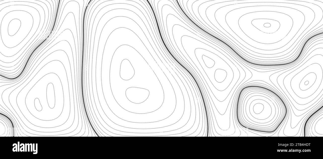 Abstract line background. Topographic contour map concept. Black and ...