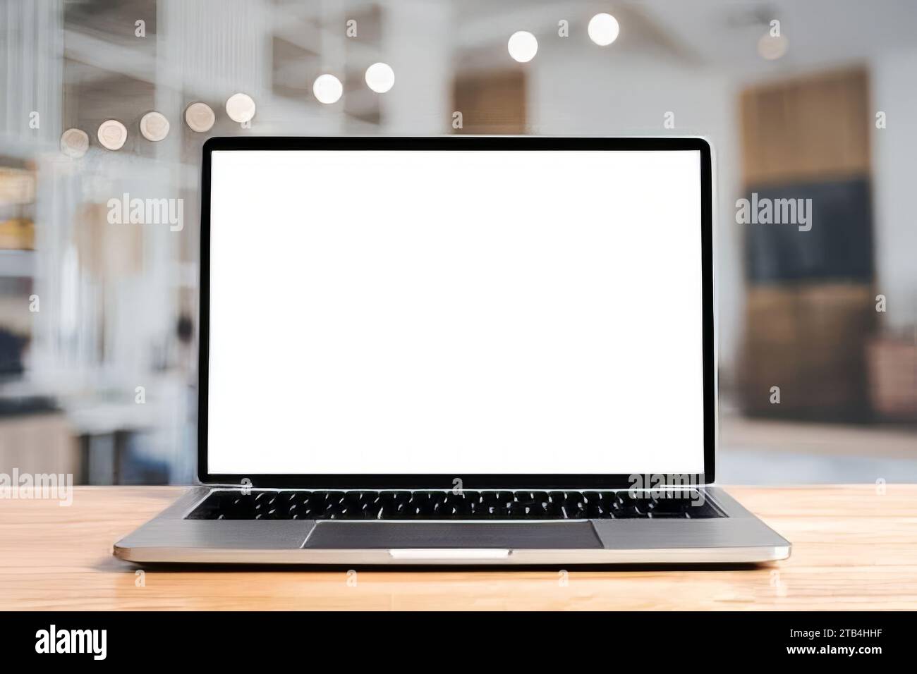 Empty laptop screen mockup template, laptop display Stock Photo - Alamy