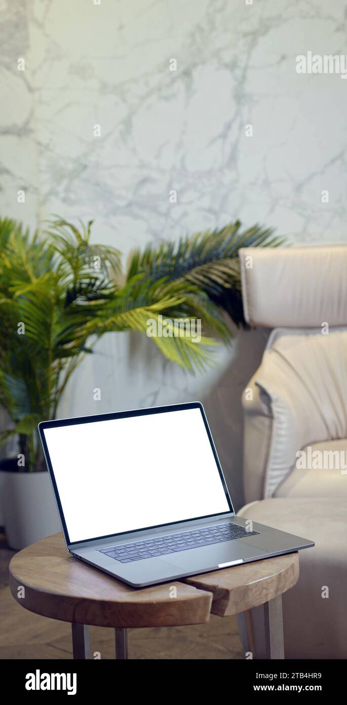 Empty screen laptop mockup template for banners and other design purposes, laptop with an empty ...