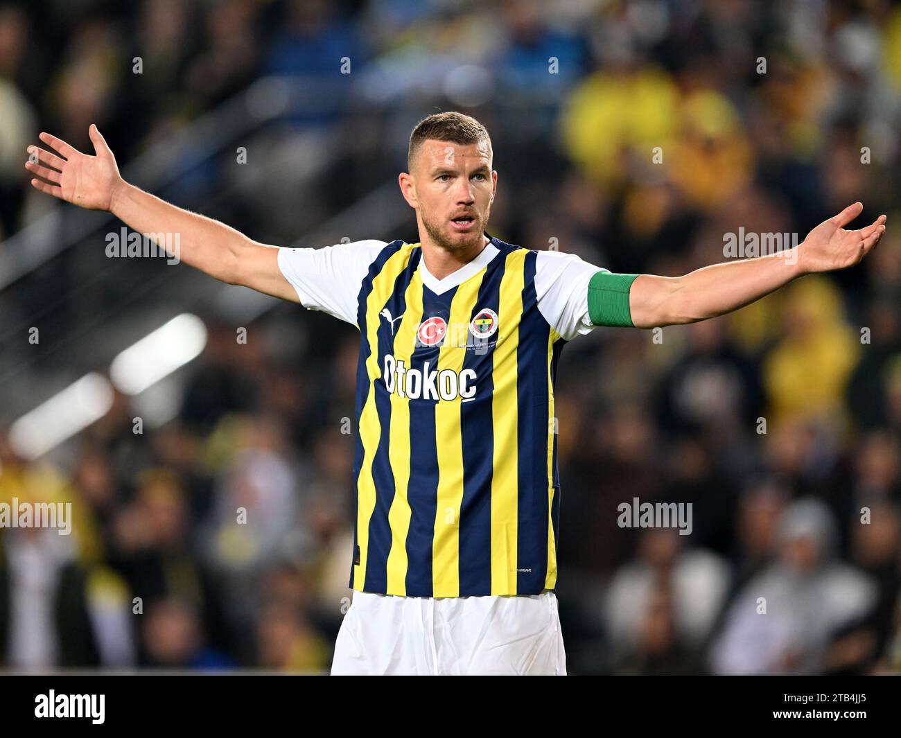 ISTANBUL - Edin Dzeko of Fenerbahce SK during the Turkish Superlig ...