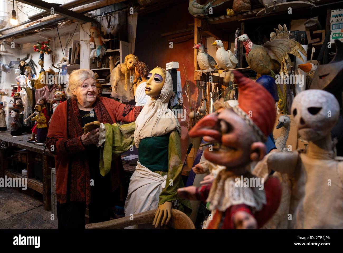Renowned puppetry artist Lyndie Wright opens her workshop showcasing over 150 original creations ...