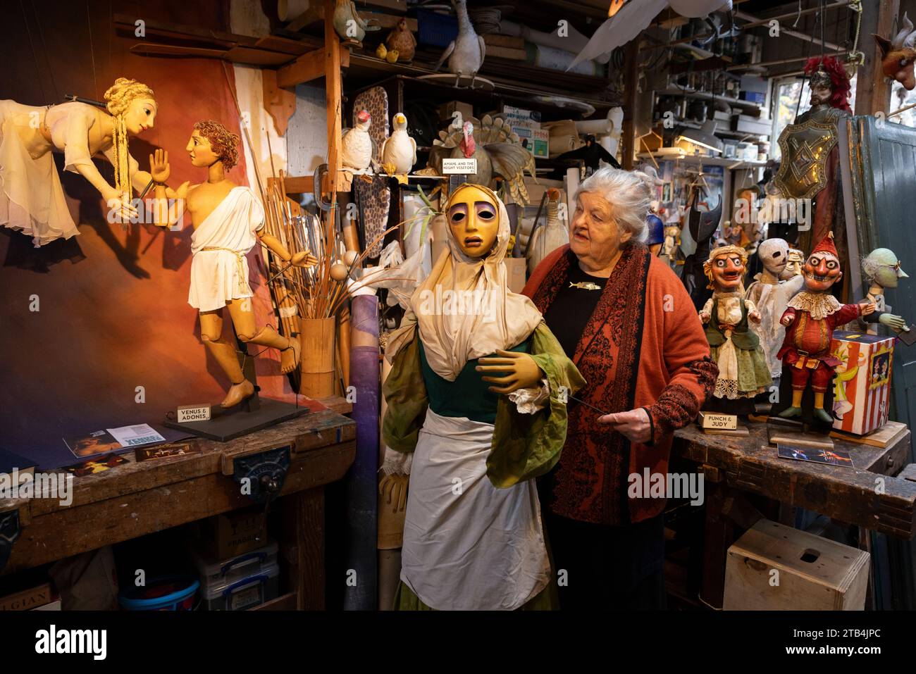 Renowned puppetry artist Lyndie Wright opens her workshop showcasing over 150 original creations ...