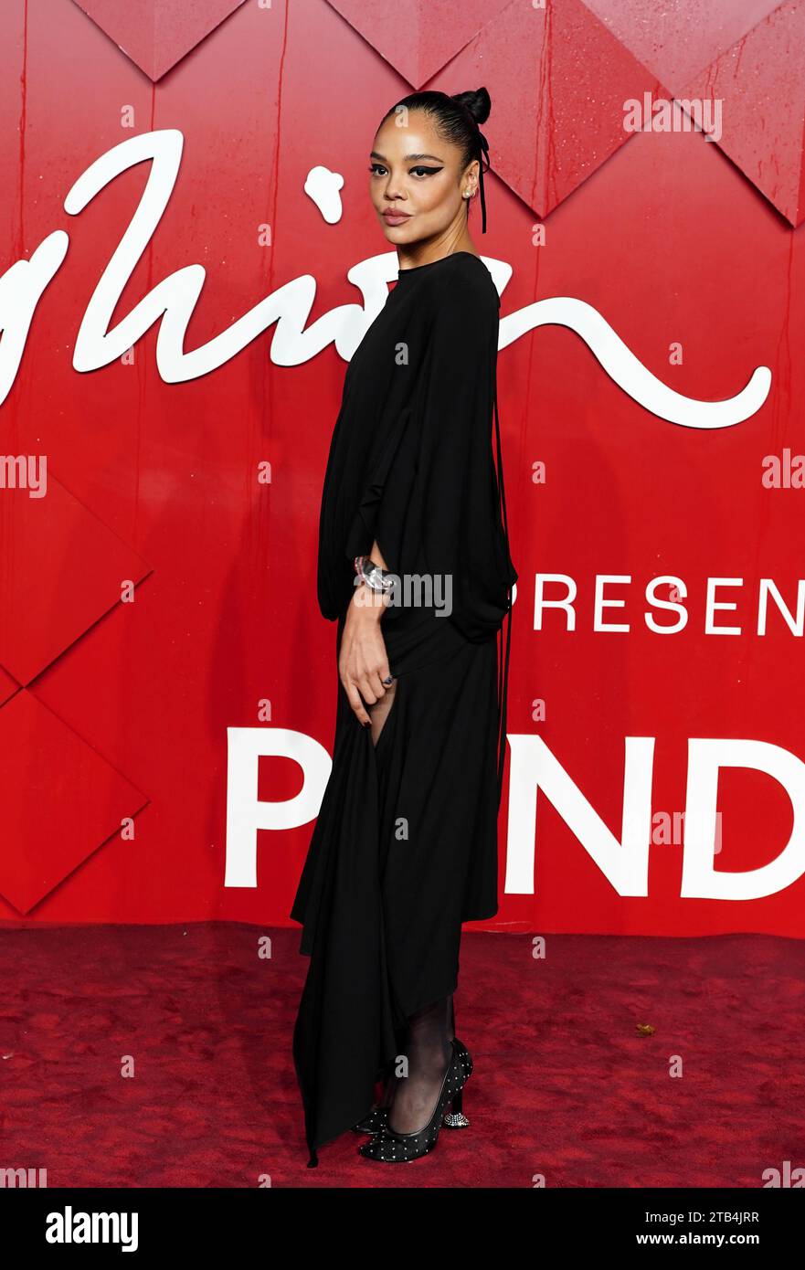 Tessa Thompson attending the Fashion Awards 2023 presented by Pandora ...