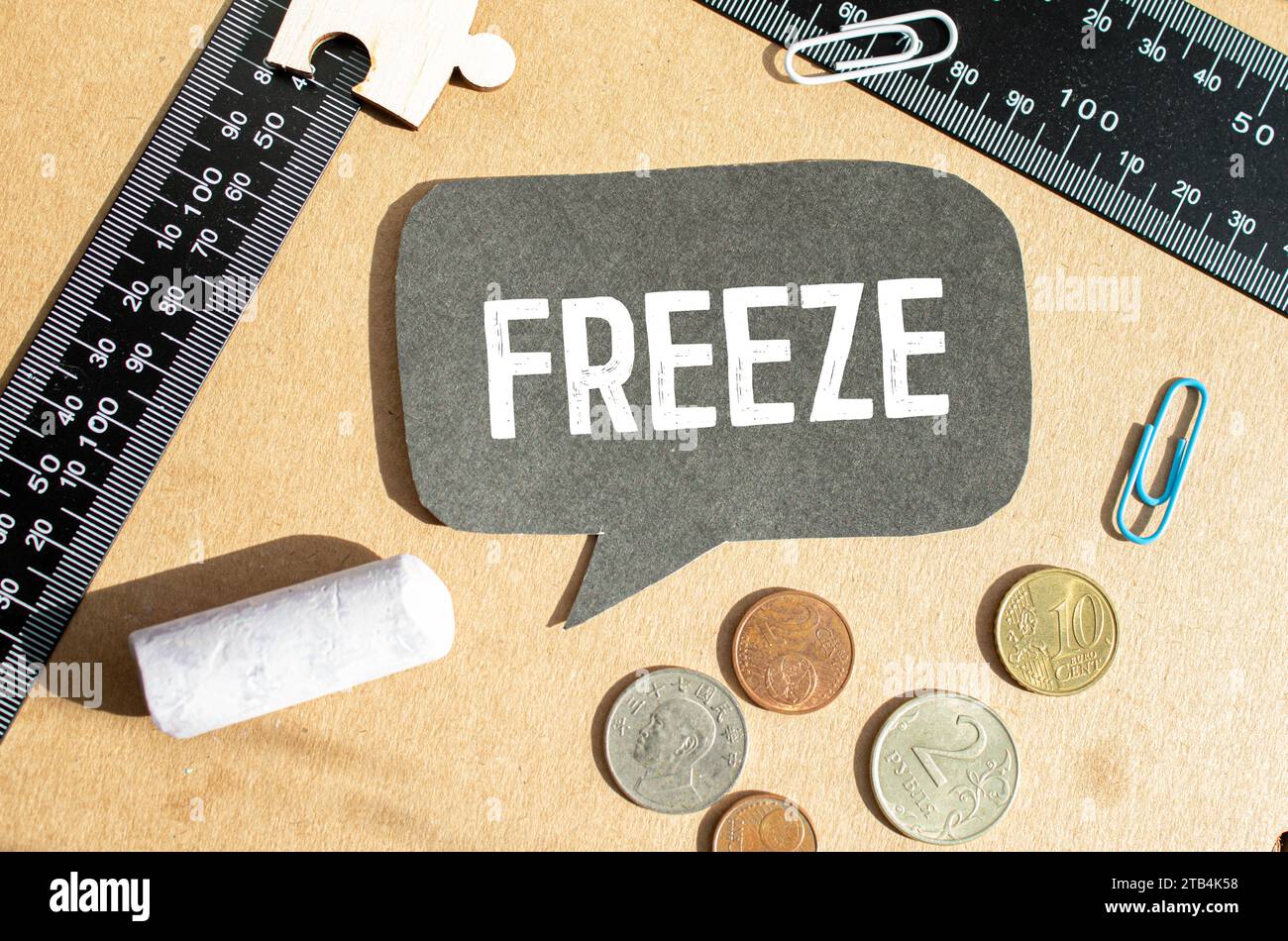 Word Freeze made of letters made of real ice Stock Photo - Alamy