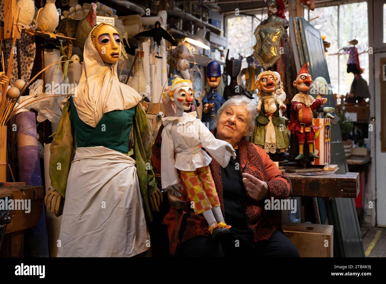 Renowned puppetry artist Lyndie Wright opens her workshop showcasing over 150 original creations ...