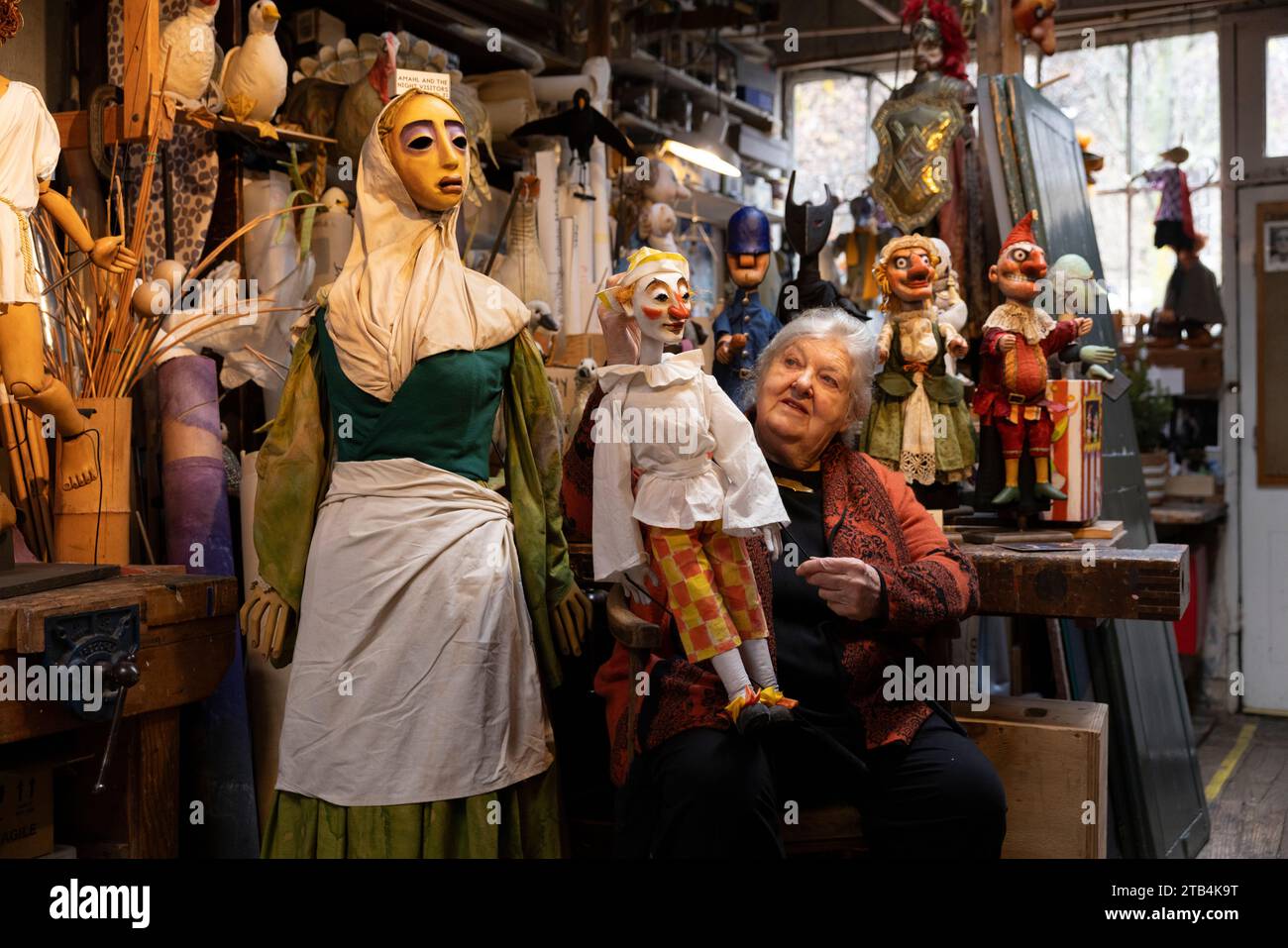 Renowned puppetry artist Lyndie Wright opens her workshop showcasing over 150 original creations ...