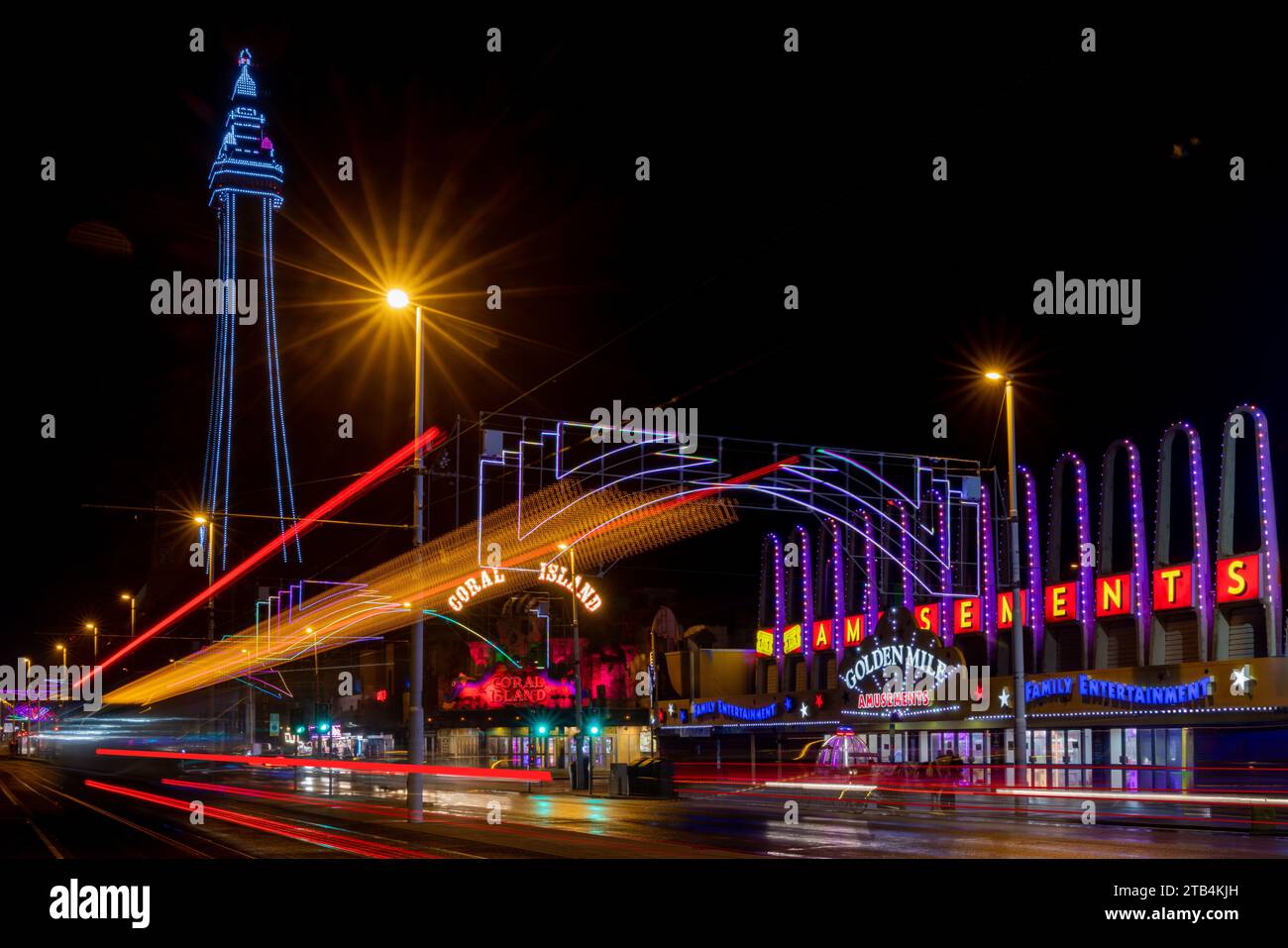 Blackpool, Lancashire, United Kingdom. Blackpool sea front and ...