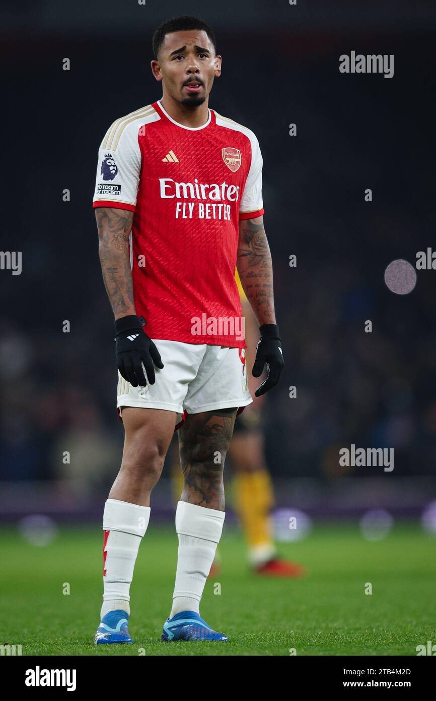 LONDON, UK - 2nd Dec 2023: Gabriel Jesus of Arsenal during the Premier League match between ...