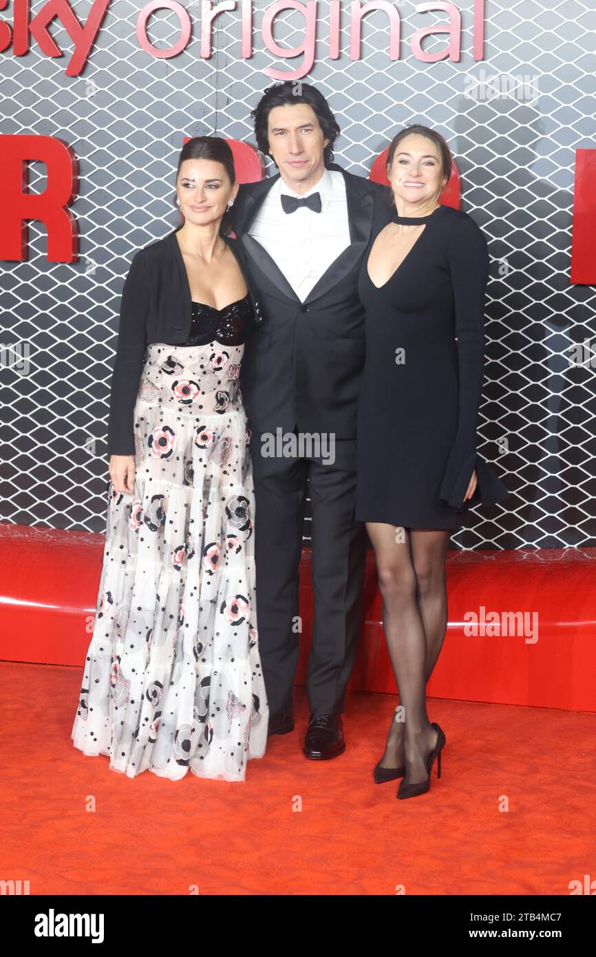 Penelope Cruz, Adam Driver and Shailene Woodley, Ferrari Sky Premiere ...