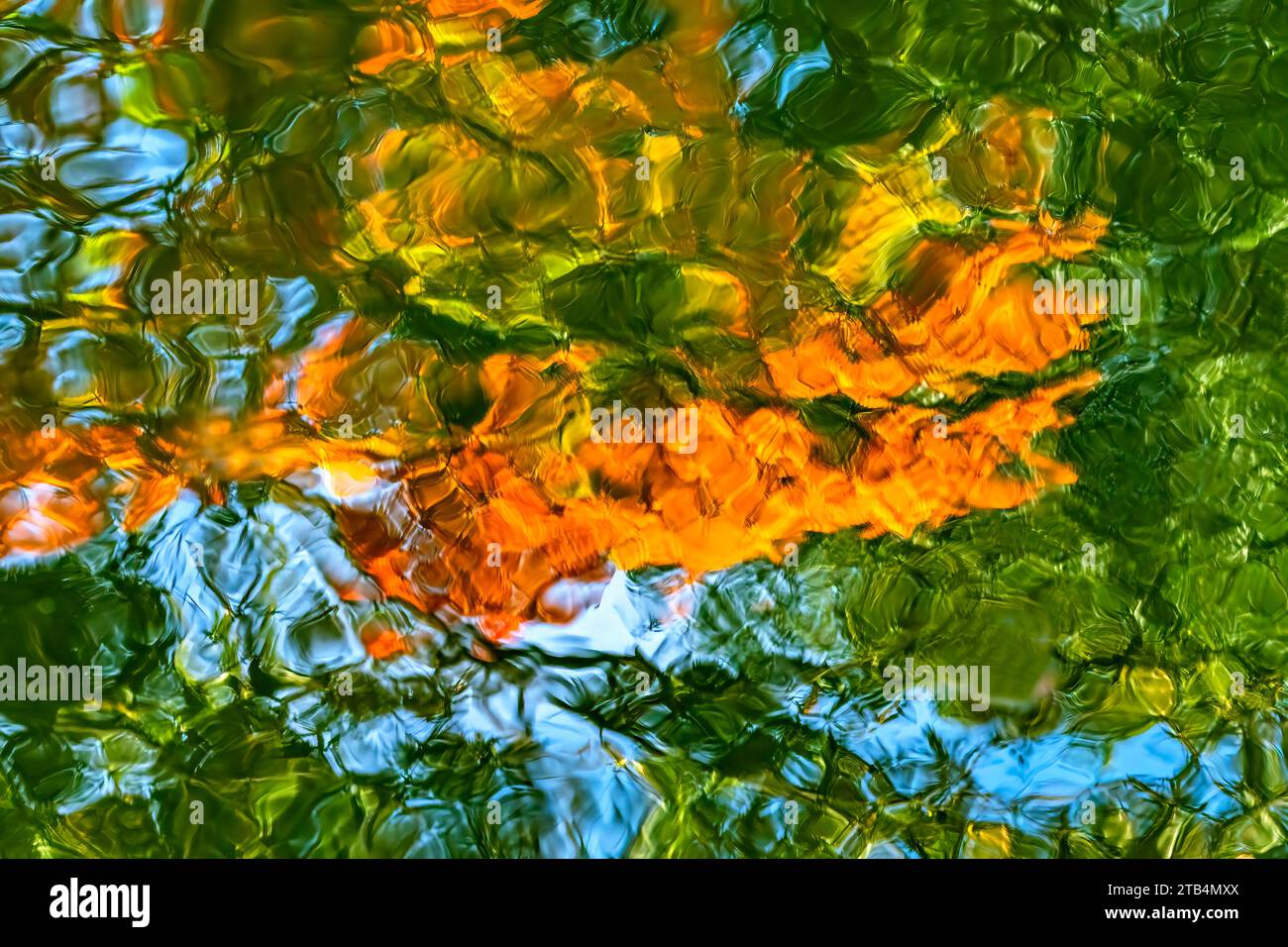 Colorful Orange Green Blue Water Reflection Abstract Furuichi kofungun ...