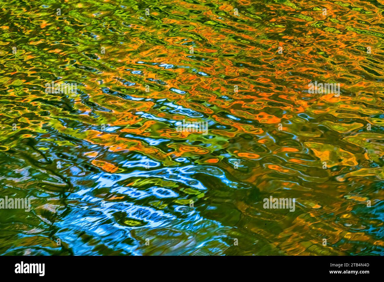 Colorful Orange Green Blue Water Reflection Abstract Furuichi kofungun ...