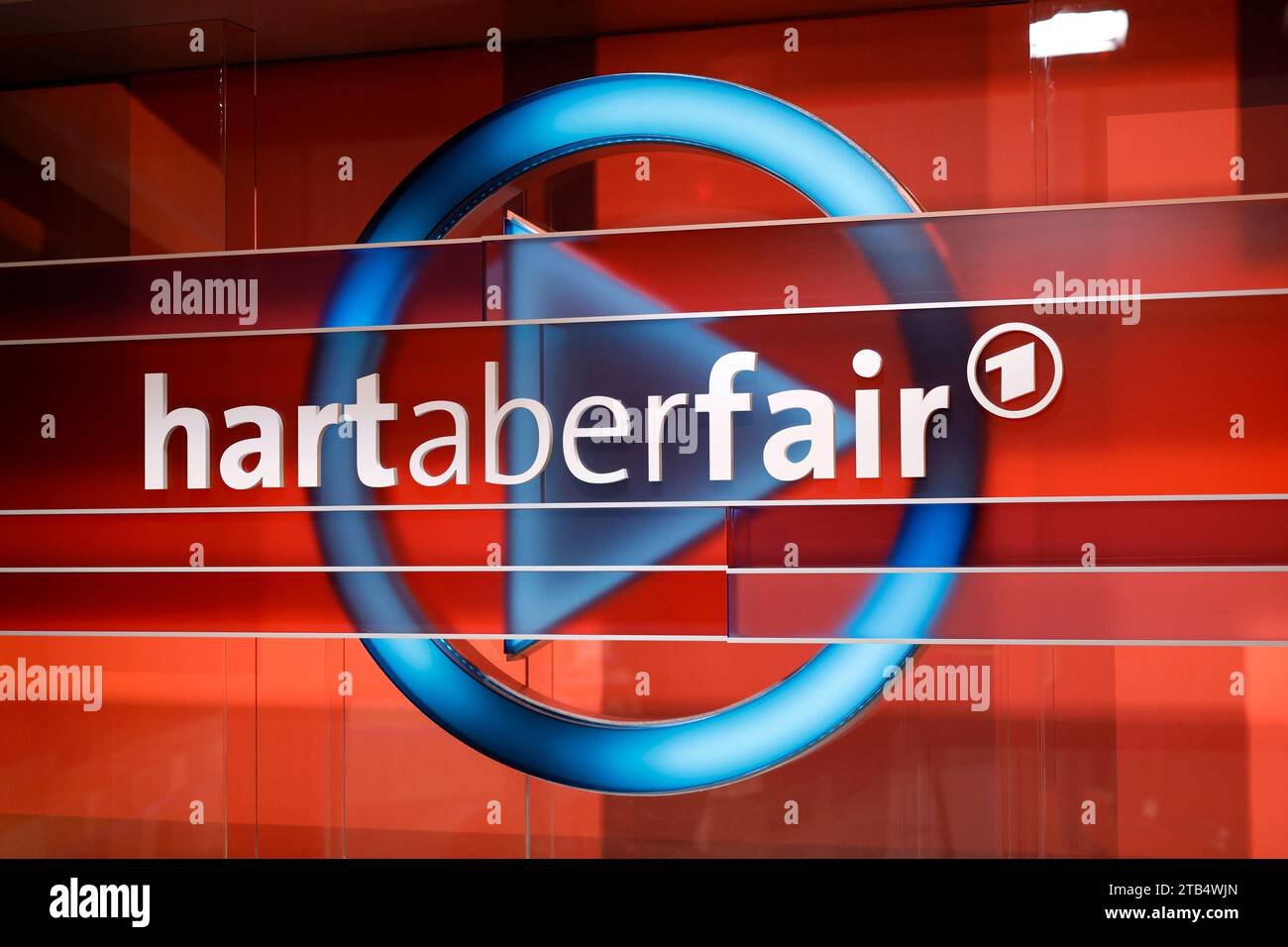 Das Logo zur Sendung in der ARD-Talksendung hart aber fair in den WDR ...