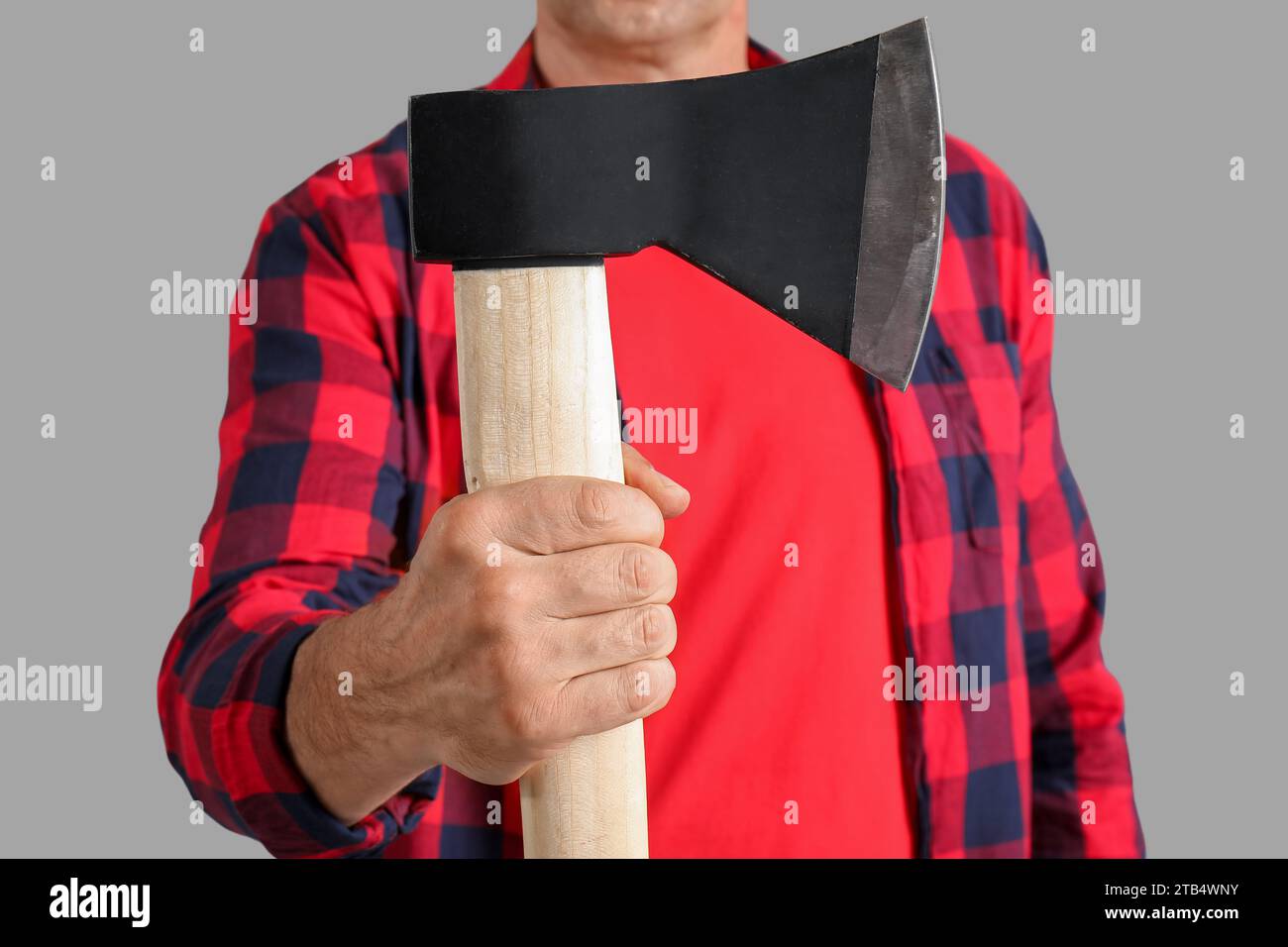 Man in red plaid hi-res stock photography and images - Alamy