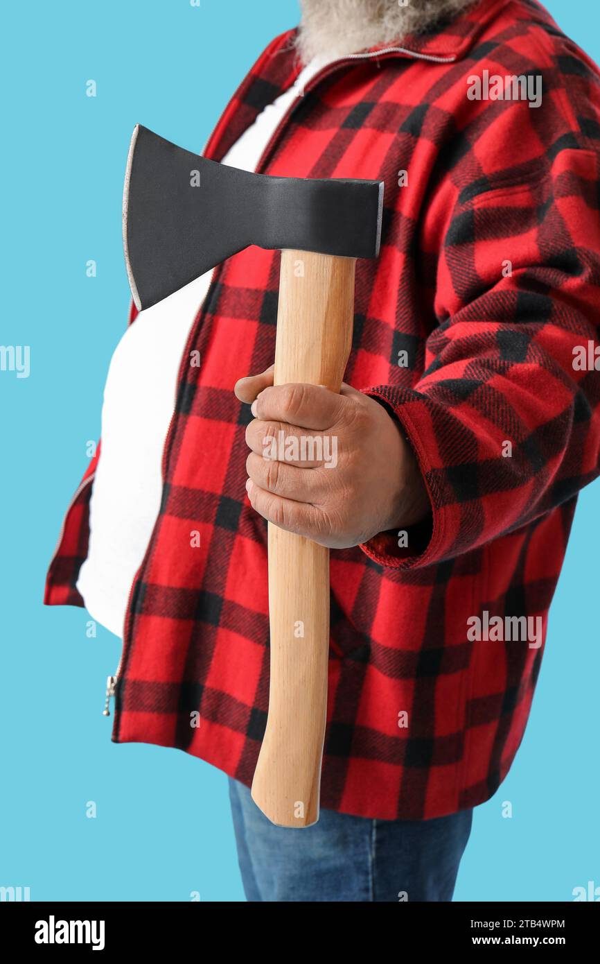 Strong man axe woodman hi-res stock photography and images - Alamy