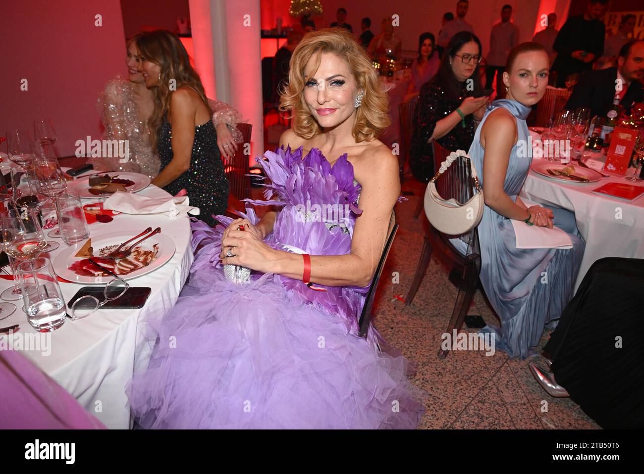 Munich, Germany. 04th Dec, 2023. Presenter Sonya Kraus celebrates at ...
