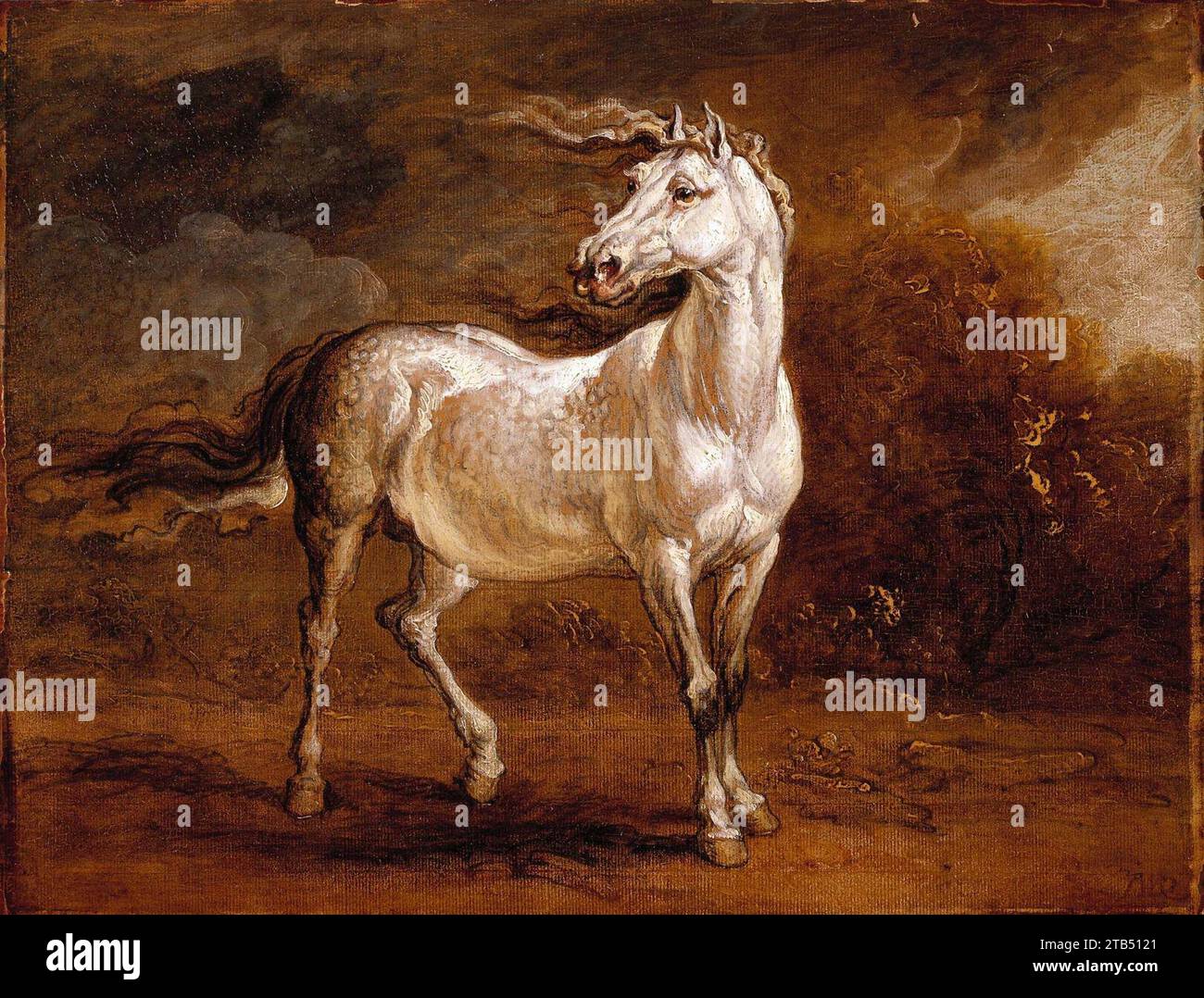 A Cossack Horse in a Landscape by James Ward, RA Stock Photo - Alamy