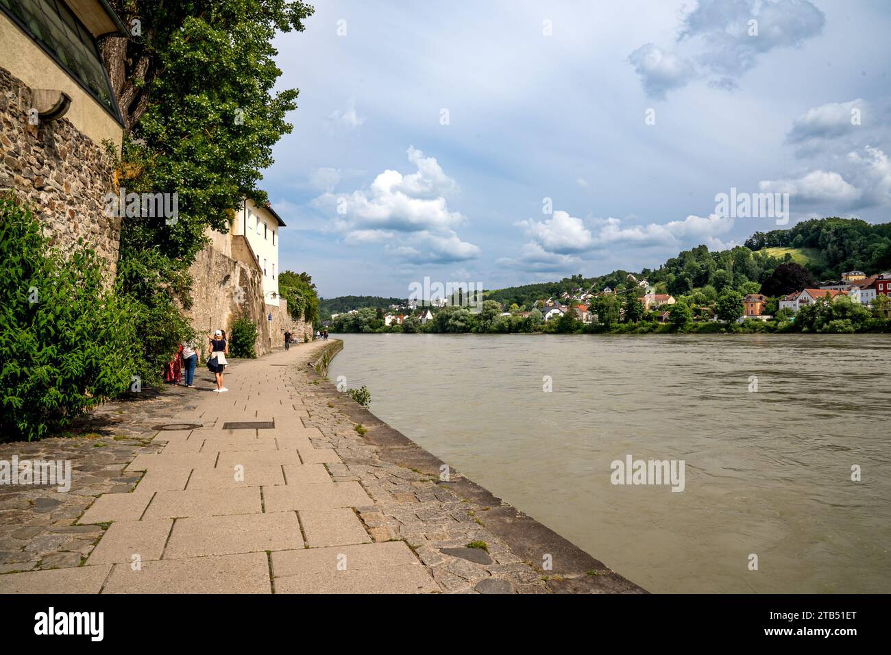 Passau, Lower Bavaria - DE – June 6, 2023 Horizontal view of Passau’s ...