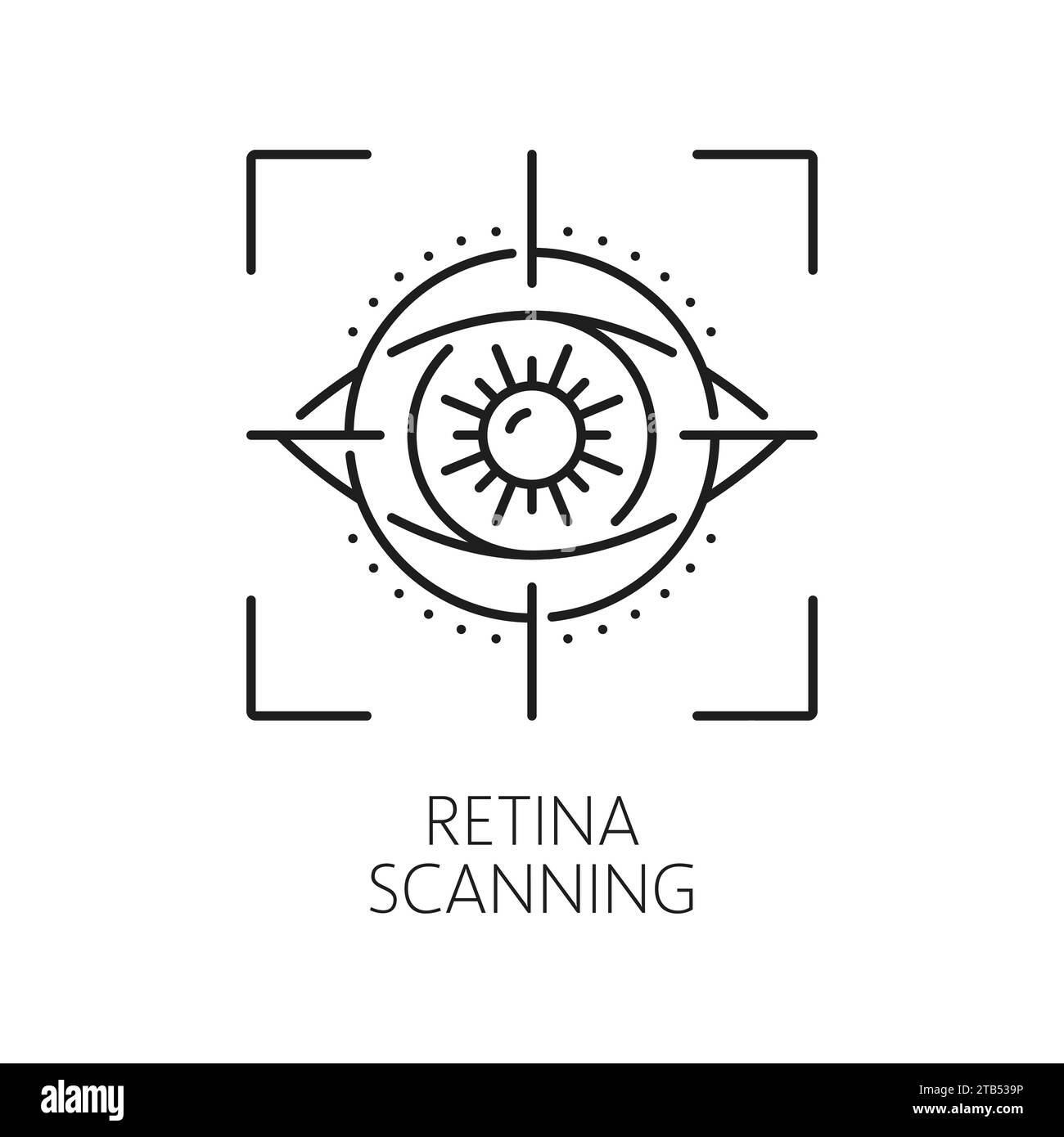 Retina Scanning Biometric Identification Recognition And Verification Icon Isolated Vector