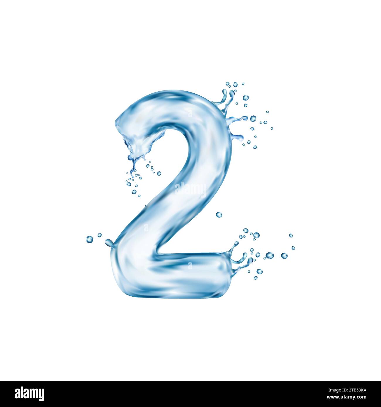 Realistic water font letter Stock Vector Images - Alamy