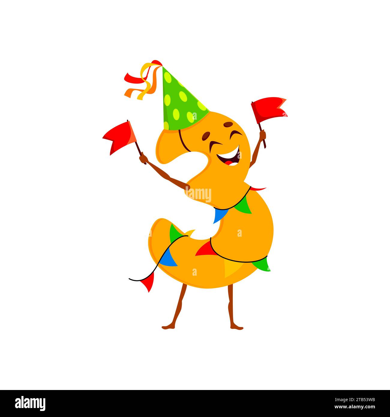 Three orange flags Stock Vector Images - Alamy